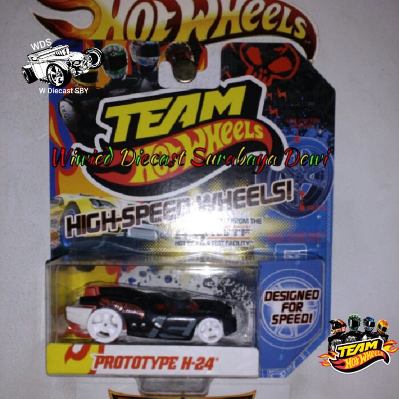 Hot Wheels High Speed Wheels Prototype H24 Black HWTF White Wheels ...