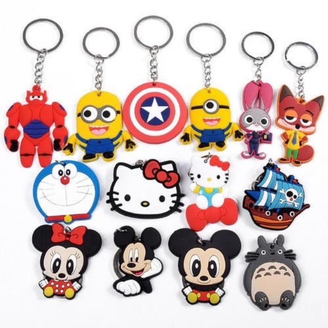 【Fast Delivery】Keychain Key Ring Cartoon Keychain Keyfob Portable ...