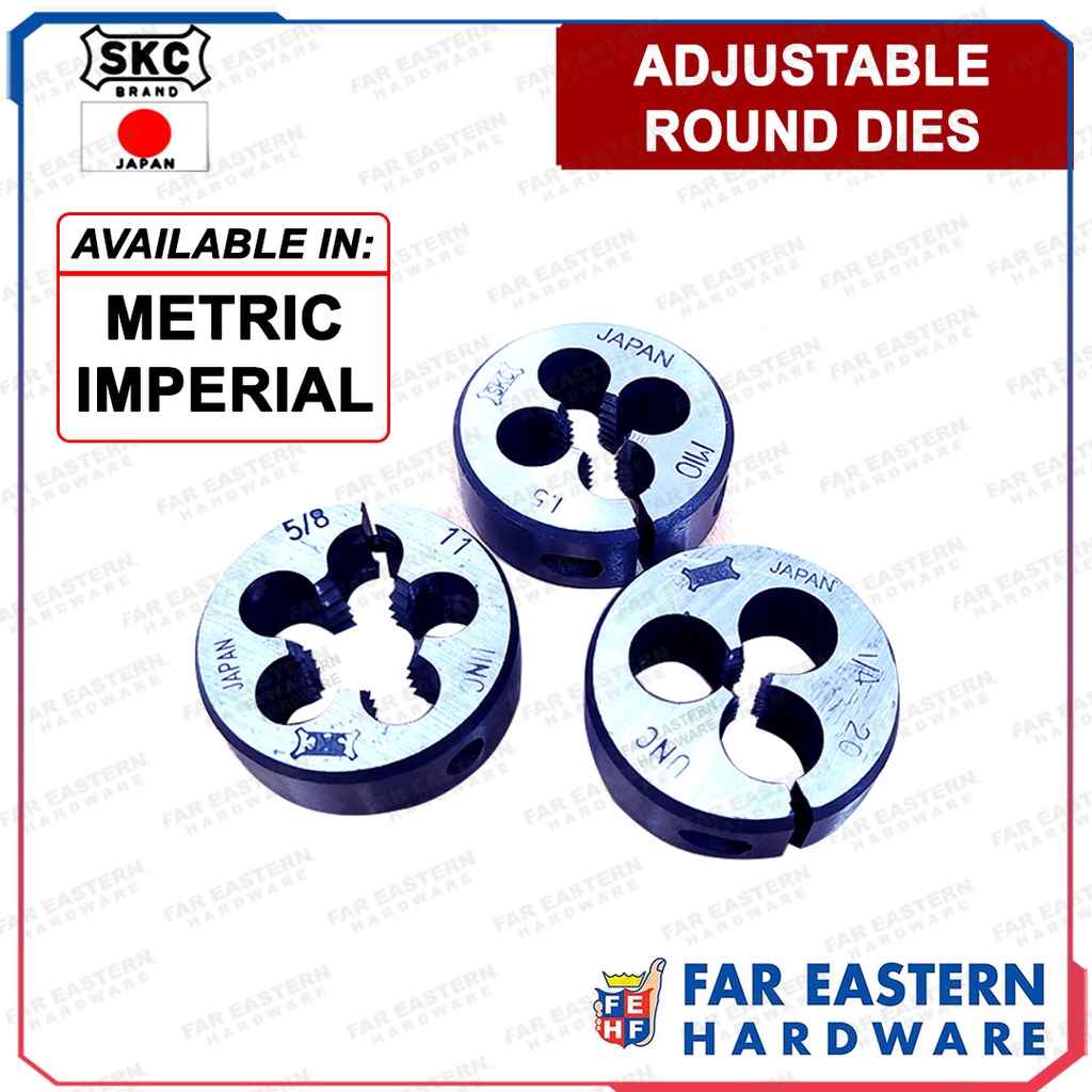 Adjustable Round Dies Imperial | Metric SKC JAPAN | LIGHT | SUPER | Shopee Philippines