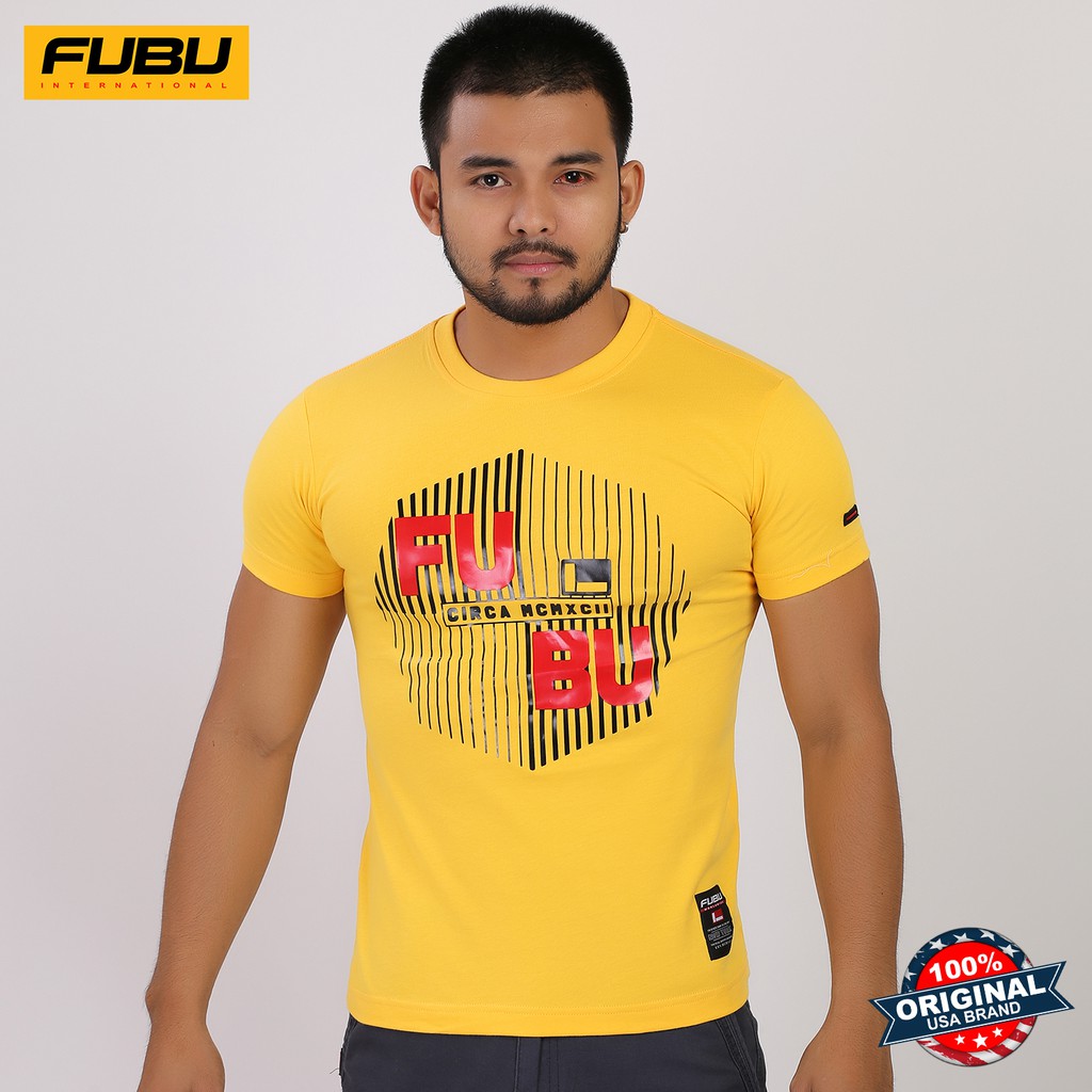 FUBU Round Neck Regular Fit FBT01A-2533 (S.YELLOW) | Shopee Philippines
