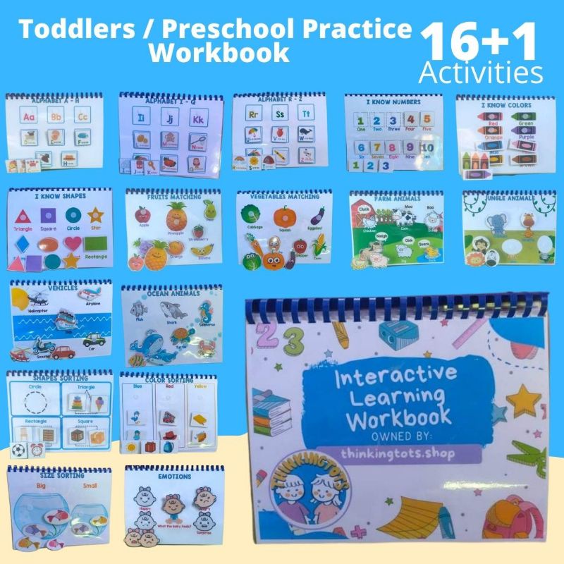 Interactive Learning Workbook Laminated Activities Busy Book Quite Book ...