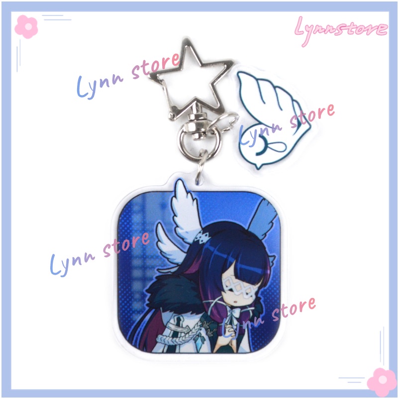 Genshin Impact Fatui Damselette Colombina Rooster Acrylic Keychain ...