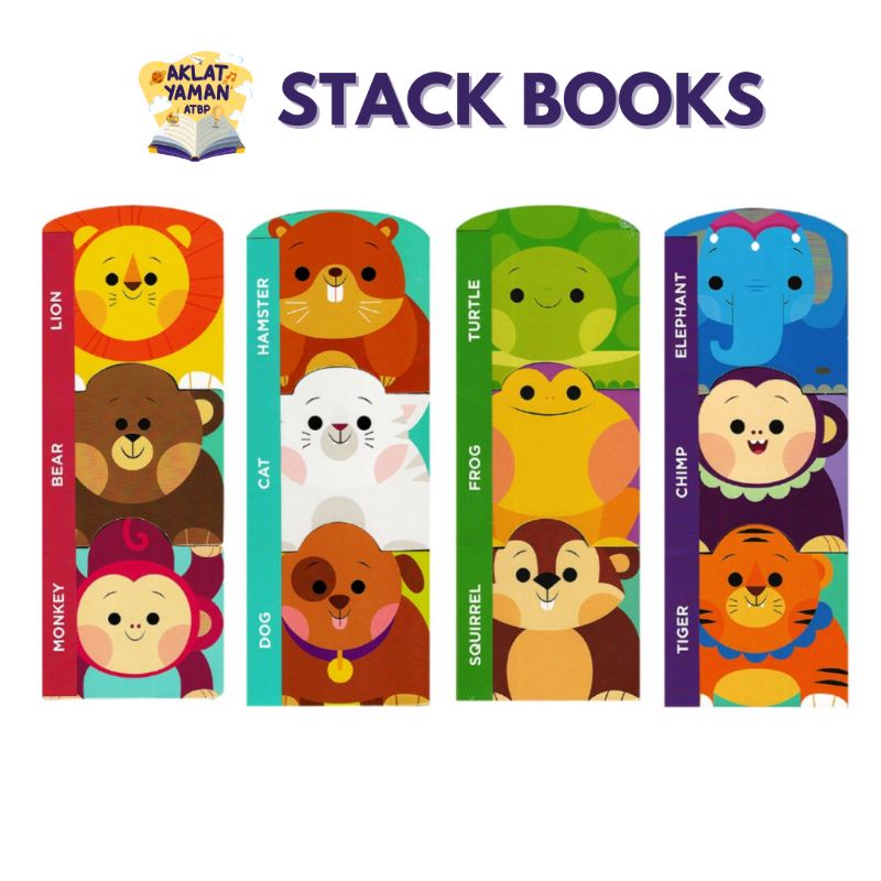 STACK BOOKS - Backyard Animals, Home Critters, Circus Animals, Wild ...