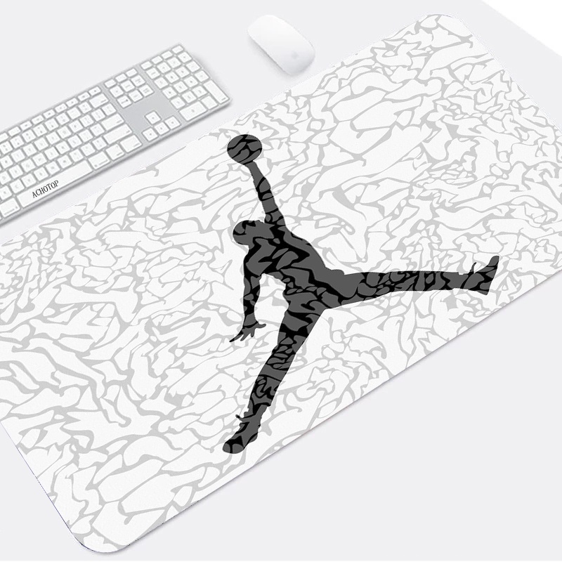 Basketball White Mouse Pad Large Table Pads Gaming Keyboard Rug Varmilo ...