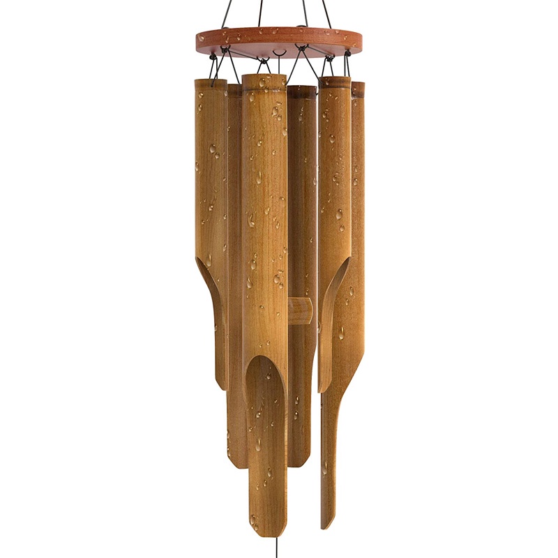 Classic Bamboo Wind Chimes - Outdoor Wood Wooden Windchimes Original ...