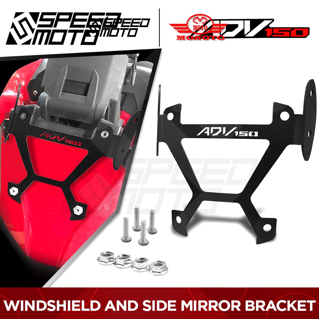 HONDA ADV 150 WINDSHIELD BRACKET / R25 SIDE MIRROR BRACKET FULL ALLOY ...