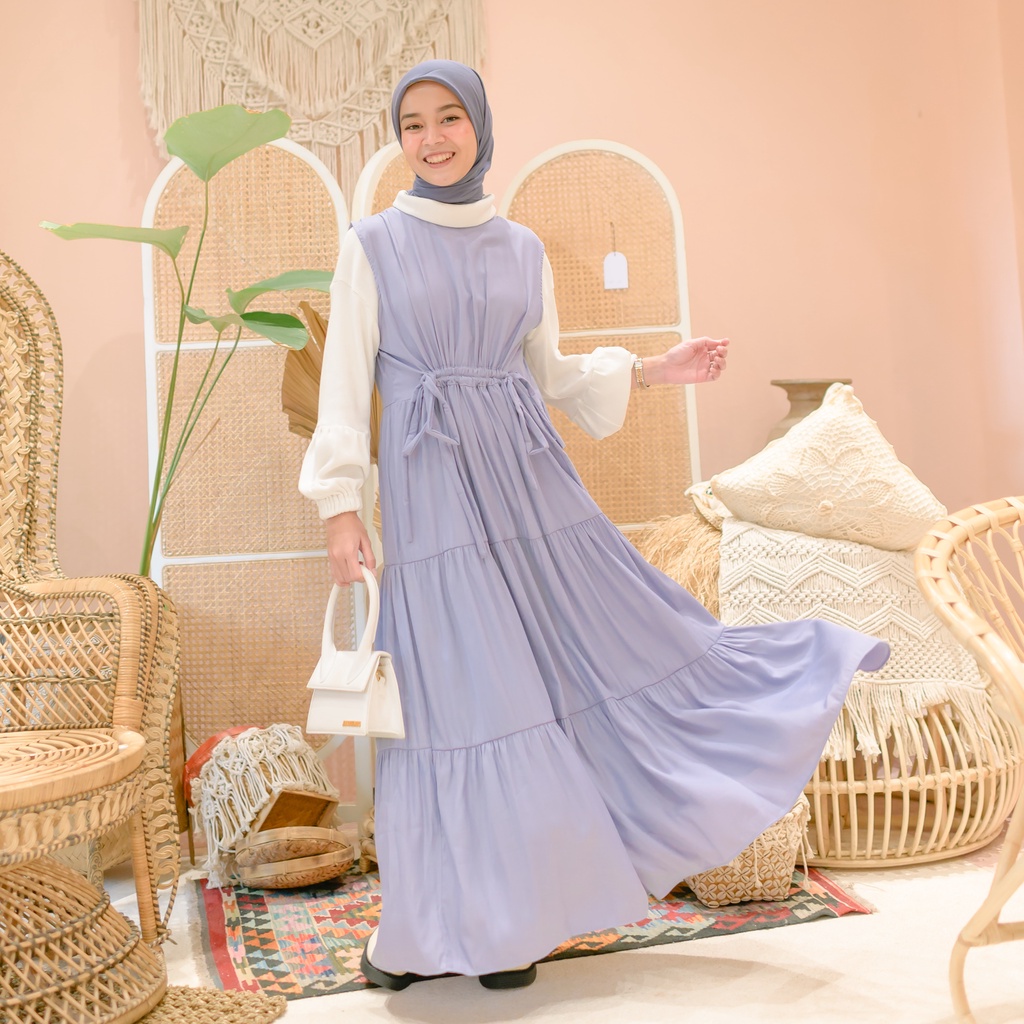 Lozy Hijab - Shana Dress (Crinkled Overalls) | Shopee Philippines