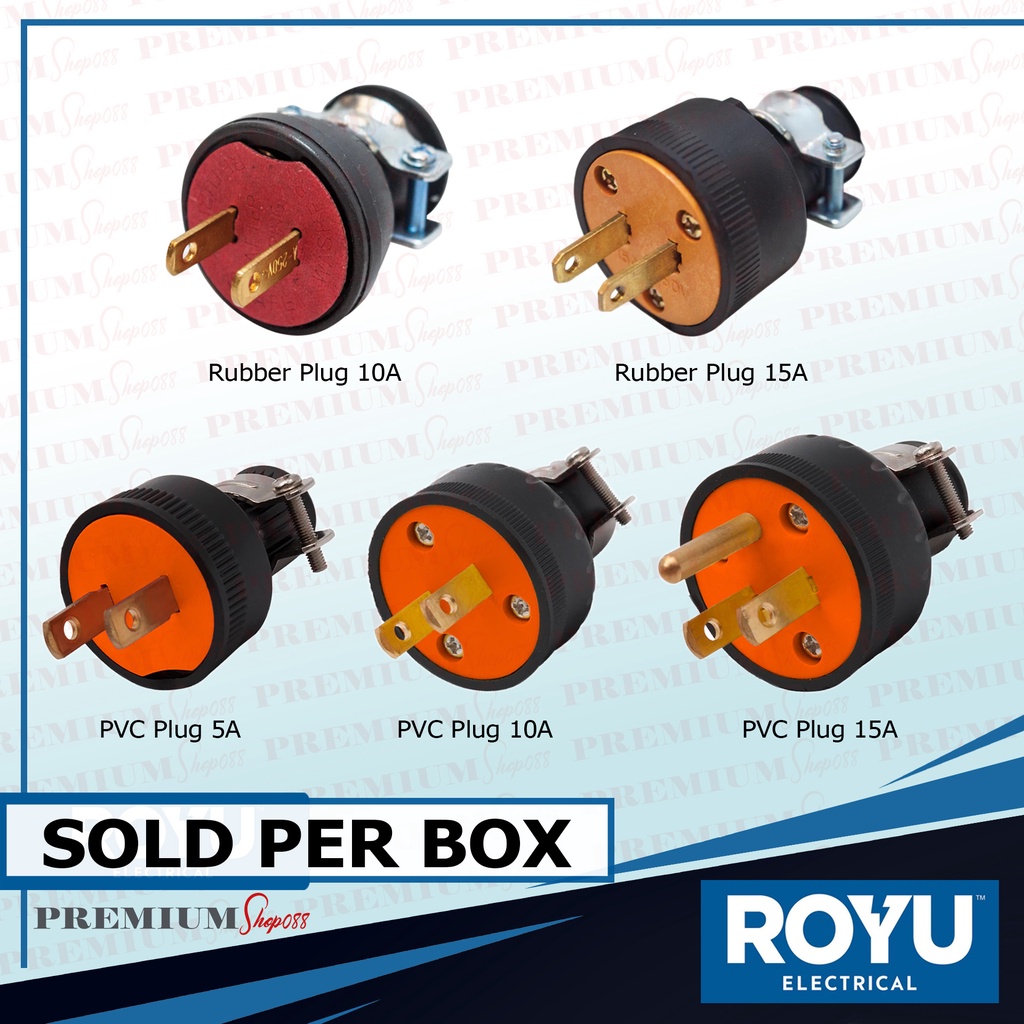 Royu 20pcs Rubber PVC Plug with Clamp Regular Heavy Duty HD Black White ...