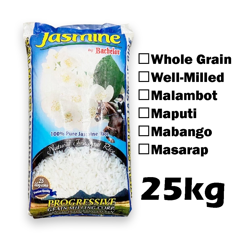 Pure Jasmine Rice Bachelor Whole Grain 25kg | Shopee Philippines