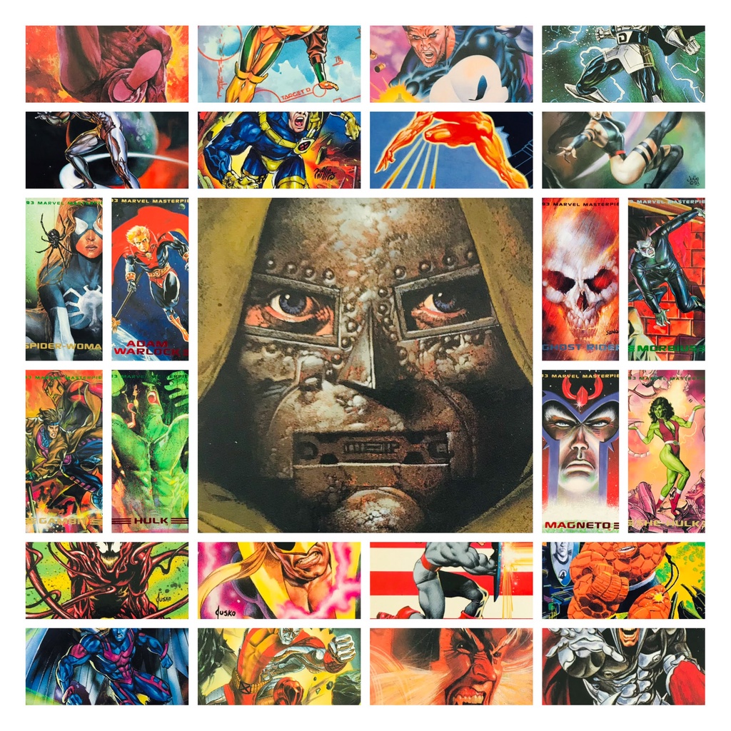 1993 Marvel Masterpieces (1-50) X-Men carnage gambit cyclops spider ...
