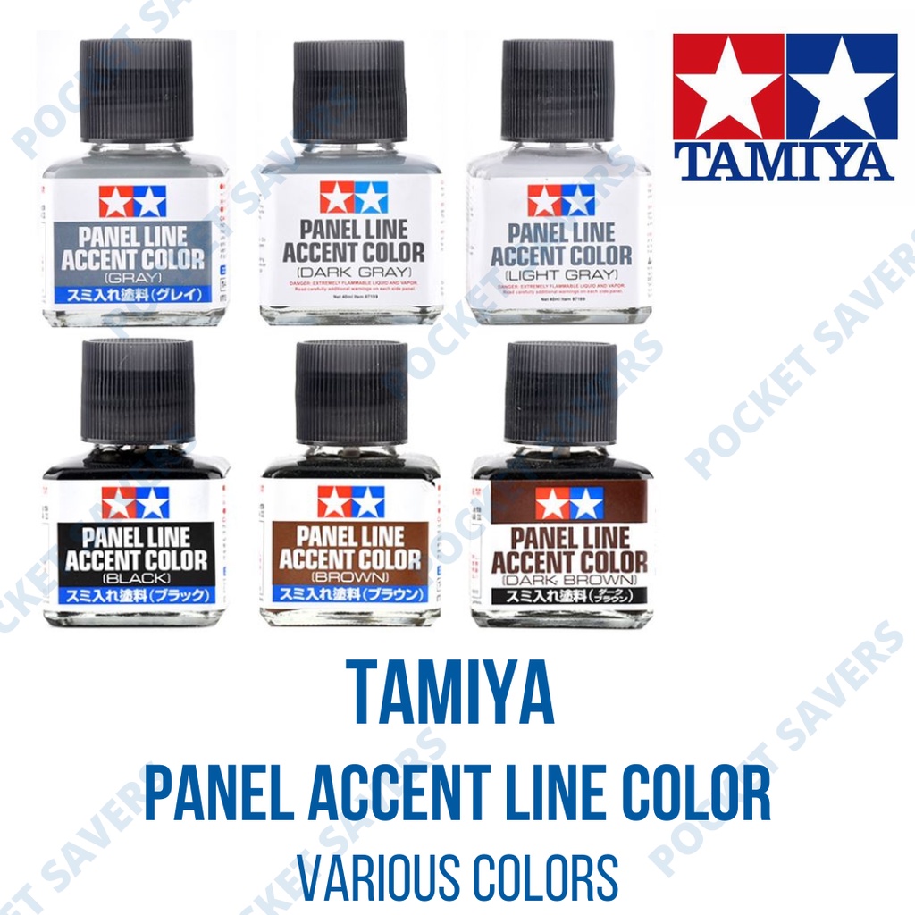 TAMIYA Panel Line Accent Color 40 ml (Various Colors, Enamel Paint, Model Toy Painting) | Shopee ...