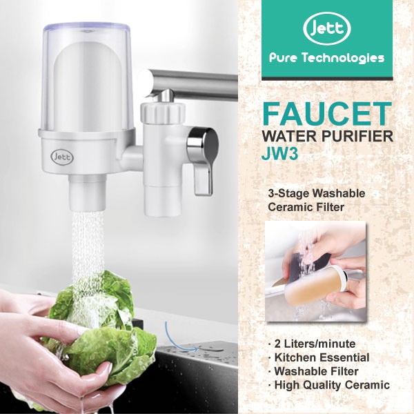 JETT 3-Stage Faucet Mounted Water Purifiers & Filters | Shopee Philippines