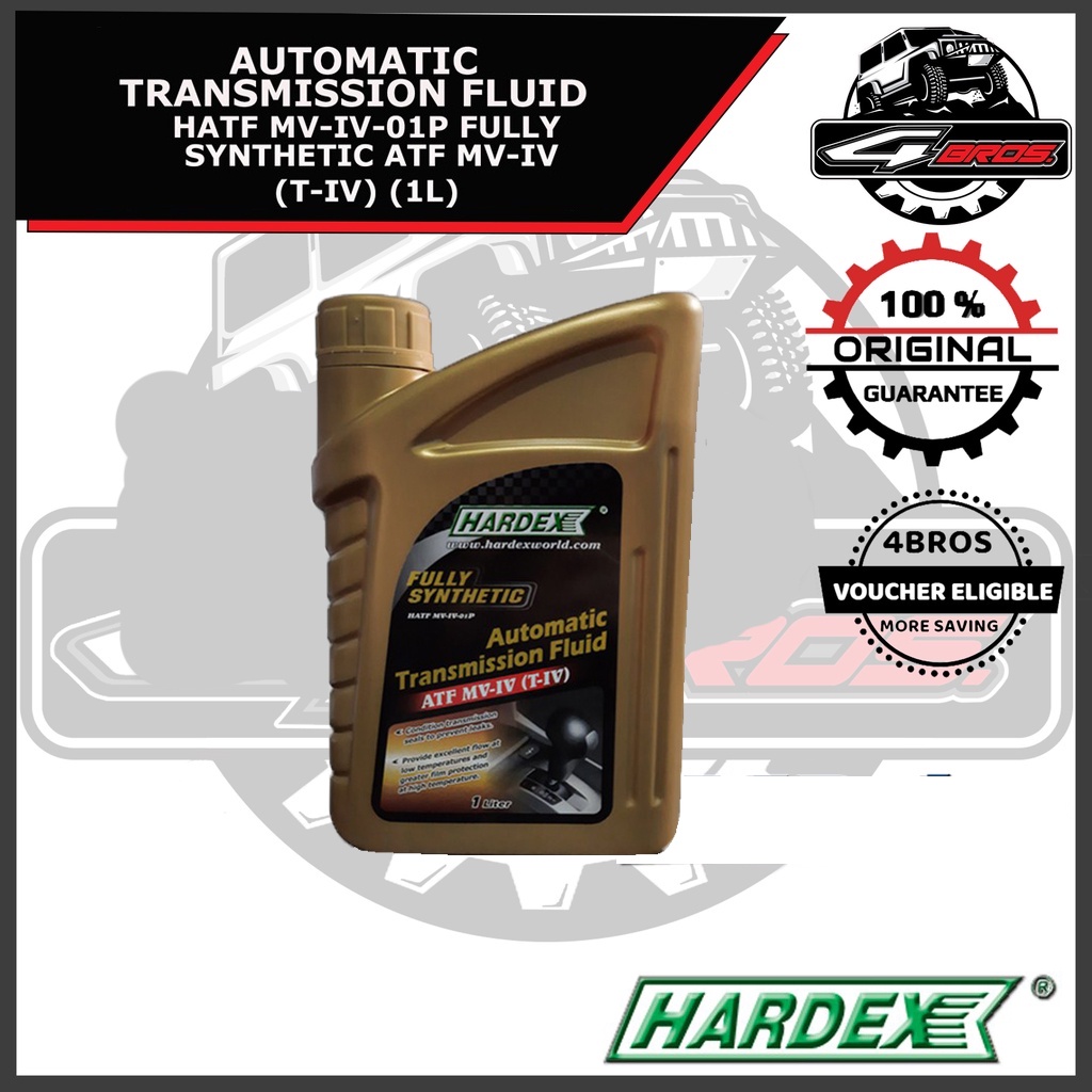 HARDEX AUTOMATIC TRANSMISSION FLUID ATF MV-IV-01P FULLY SYNTHETIC (1 ...