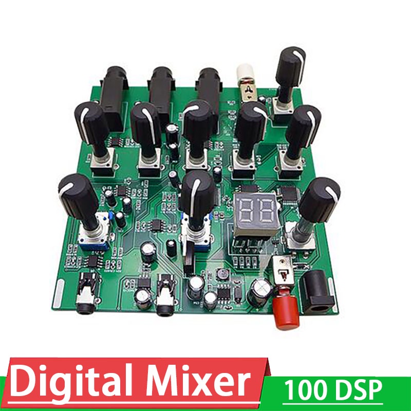 Digital Audio Mixer Karaoke Reverb Preamplifier Board 100 DSP Effect 4 ...