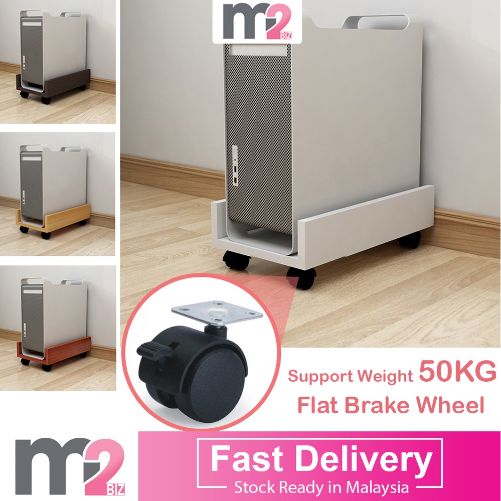 Desktop Computer Host Pulley Cooling Bracket Pad Riser Base under Table ...