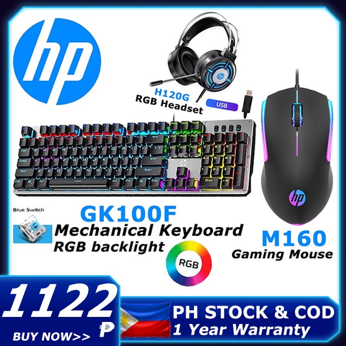 ๑ ஐHp Gk100f Beast Blue Switch Mechanical Keyboard Hp M270 With ...