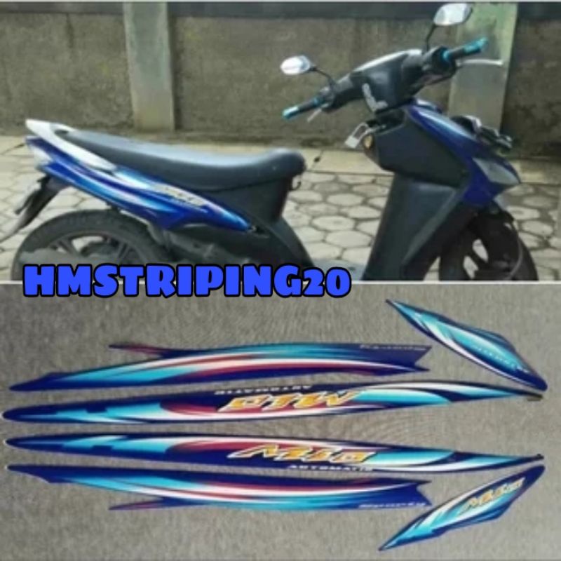 2007 YAMAHA MIO BODY LIS STRIPING STICKER BLUE | Shopee Philippines