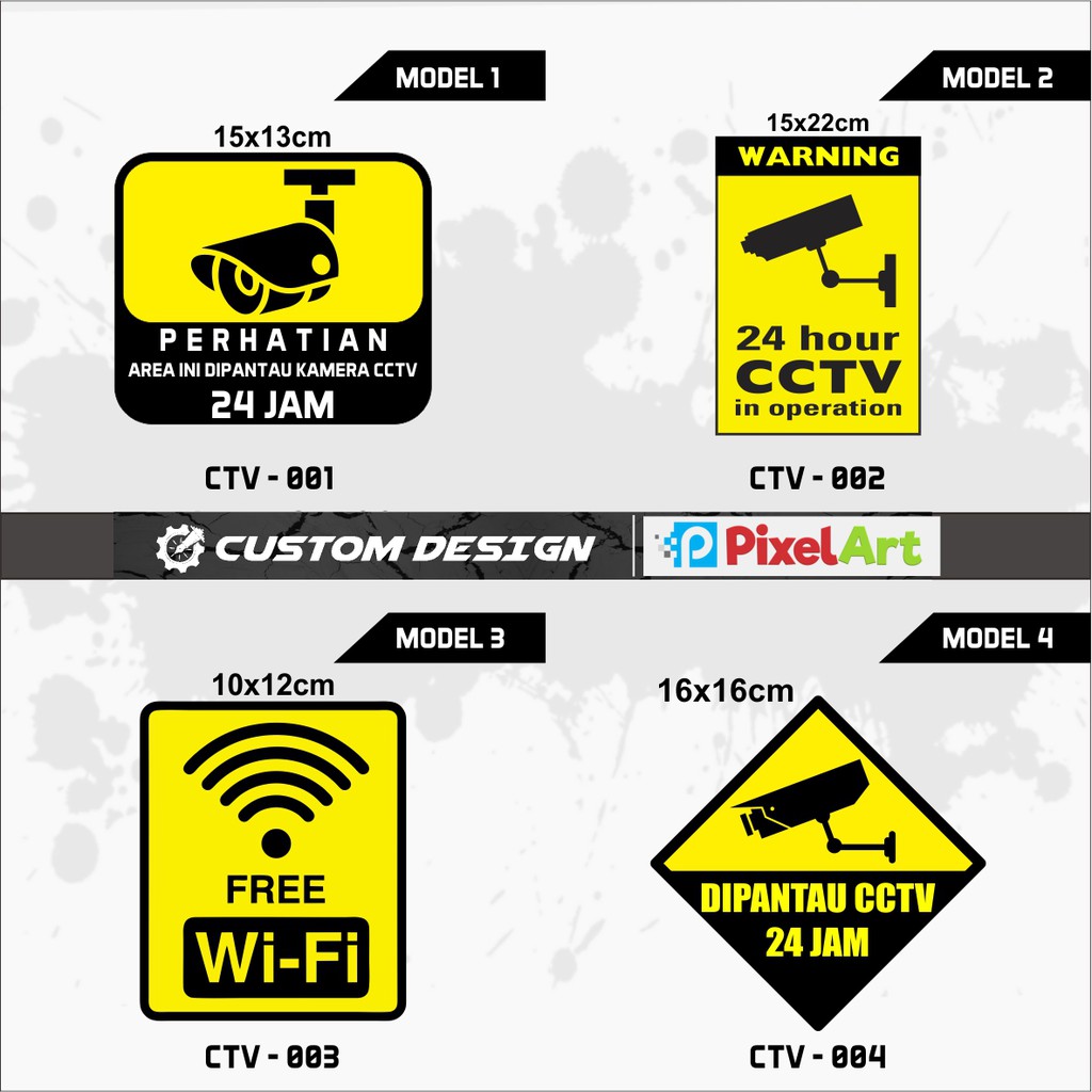 Cctv SECURITY SIGN STICKER - SHOPPING PLACE OFFICE RESTAURANT HOTEL ...