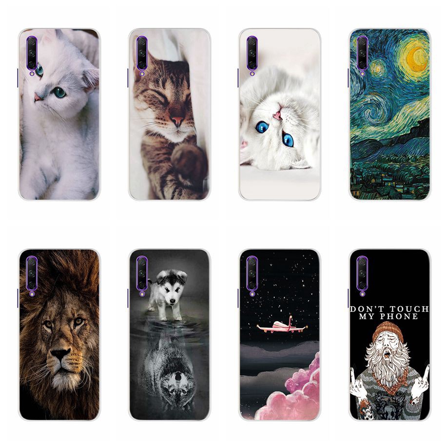 Huawei Y9s 2019 Case Cute Cartoon Painted Clear TPU Back Cover Soft ...