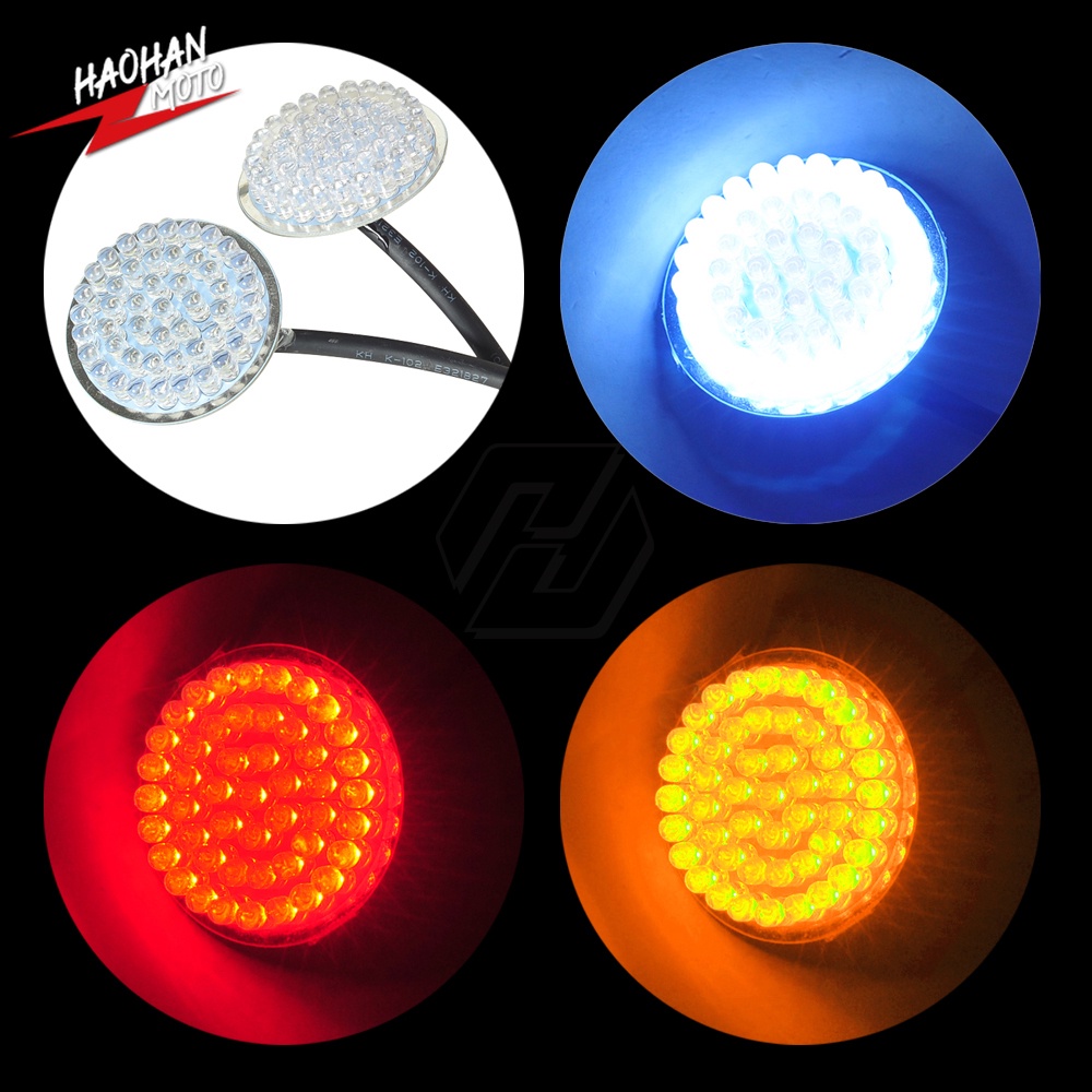 For Harley XL883 XL1200 Sportster Dyna Fat Bob LED Rear Turn Signal ...