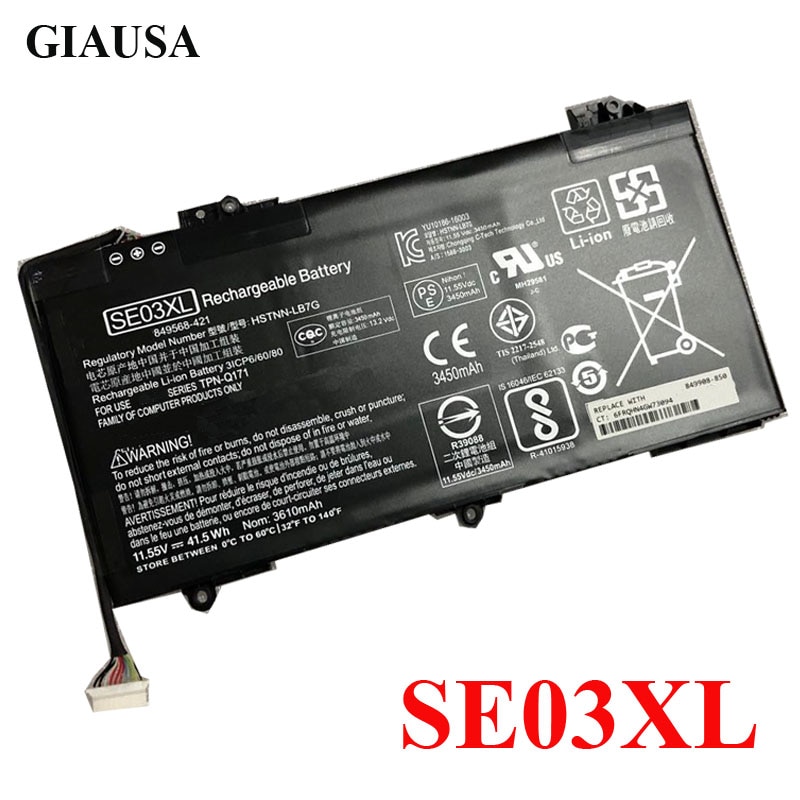 SE03XL Laptop battery for HSTNN-LB7G HSTNN-UB6Z SE03 Battery For HP ...