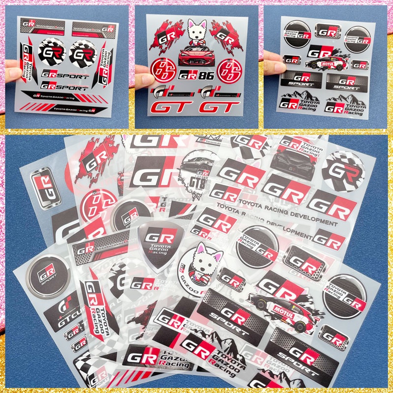 Sport Mode Car Sticker GR GAZOO Racing Logo Car Windshield Sticker For ...
