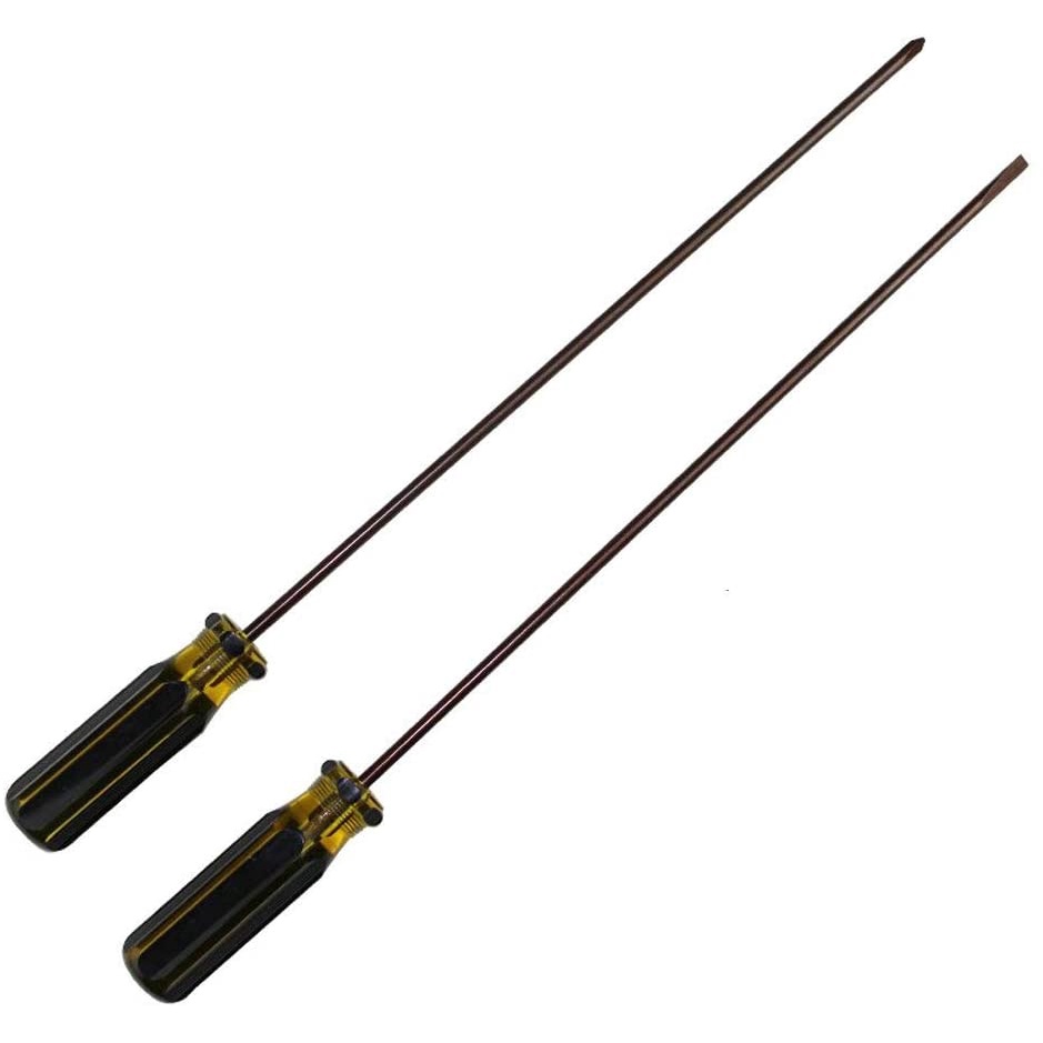 12" Extra Long Cross-Head & Flat Blade Screwdriver,Slotted and Phillips ...