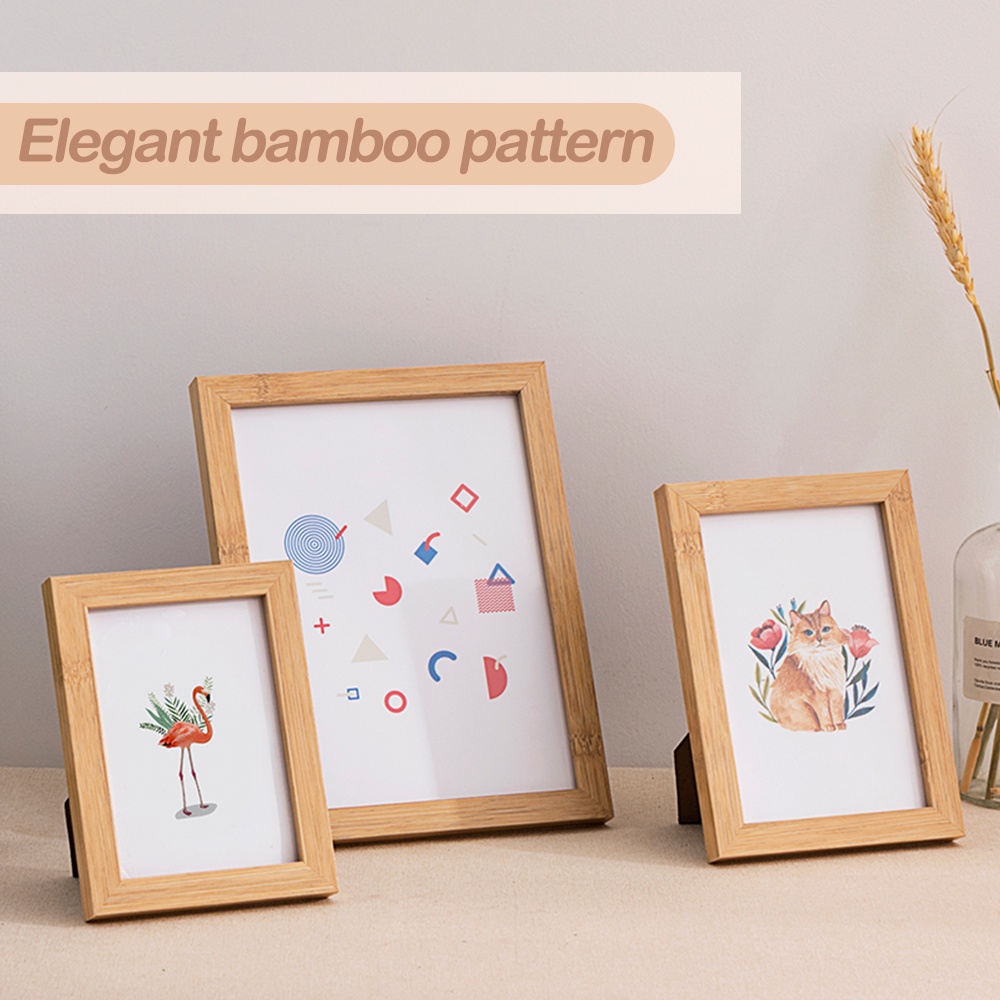 Wooden Photo Frame (A4, 4*6/5*7/6*8/8*10 inch) Picture Frame With Stand ...