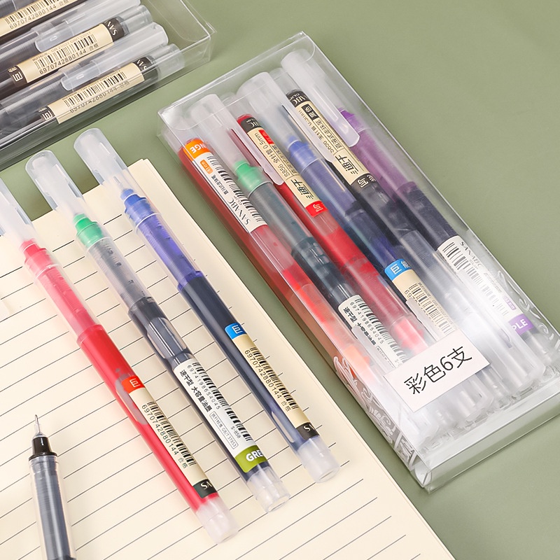 Ink Straight liquid Gel Pen Set Colorful Liquid Roller Pen 0.5mm ...