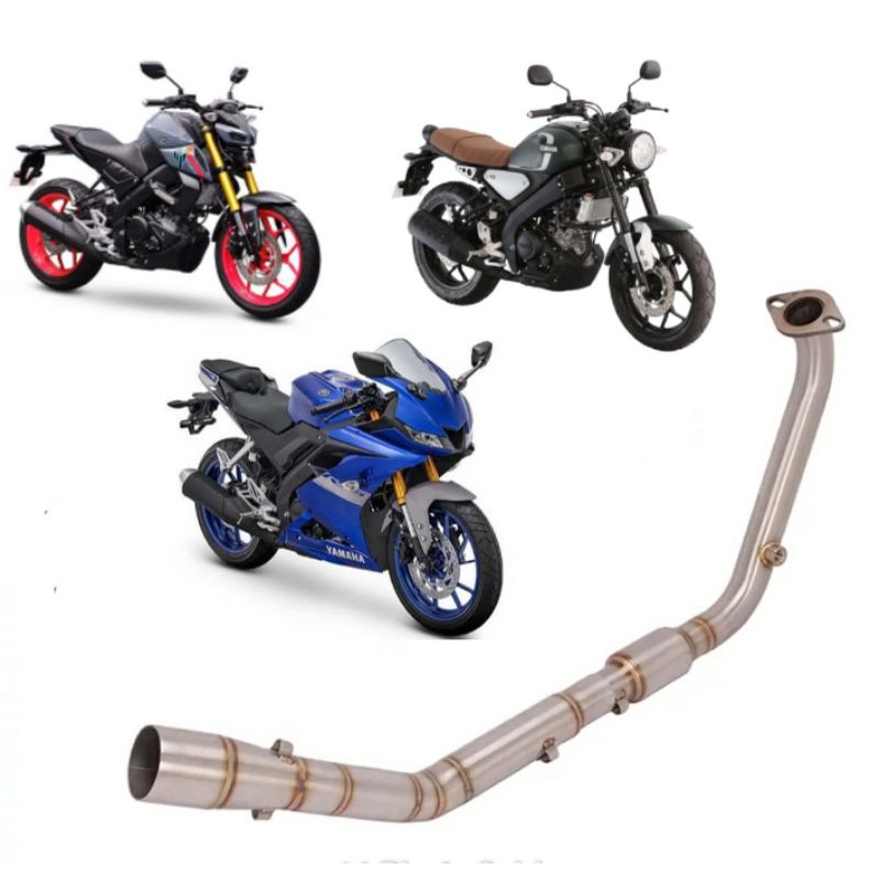 Stainless Elbow Exhaust 51mm with Resonator for R15M R15 V4 R15 v3, MT ...
