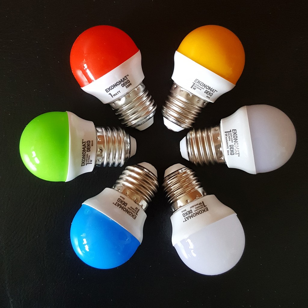 Economate LED Lights 1 WATT WHITE Colors / WARM WHITE / Yellow / Red ...