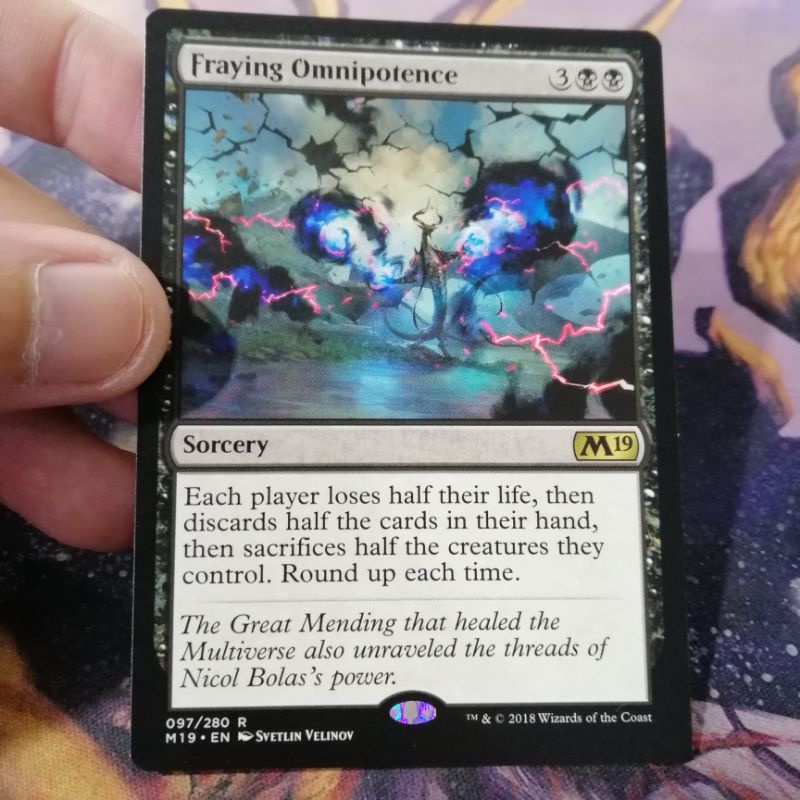 1 Fraying Omnipotence M19 Mtg Card Magic Commander Edh Shopee Philippines