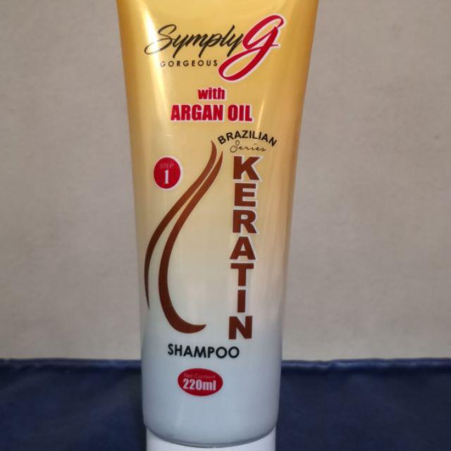 Simply g keratin shampoo and conditioner with argan oil 220 ml | Shopee Philippines