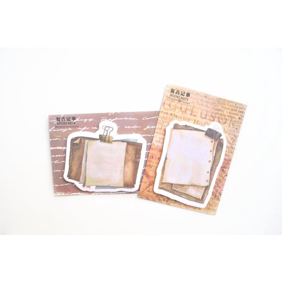 Vintage Paper Sticky Notes, Notepad | Shopee Philippines