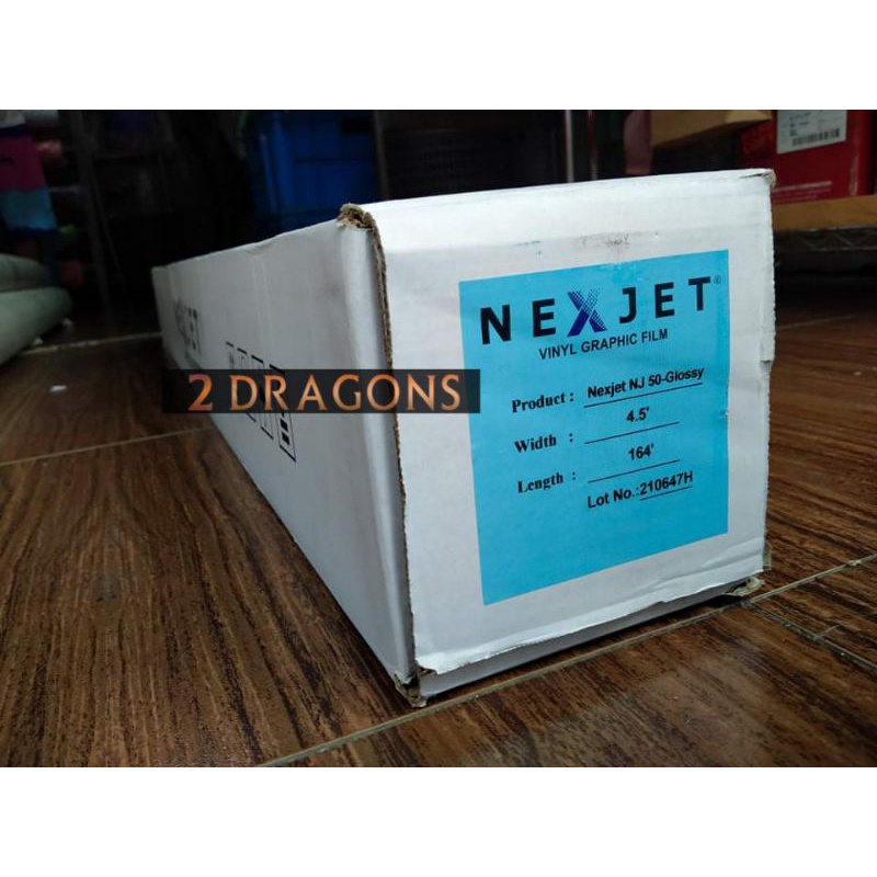 4.5ft x 164ft Roll Nexjet NJ50 Printable Vinyl Sticker White (MANIPIS ...