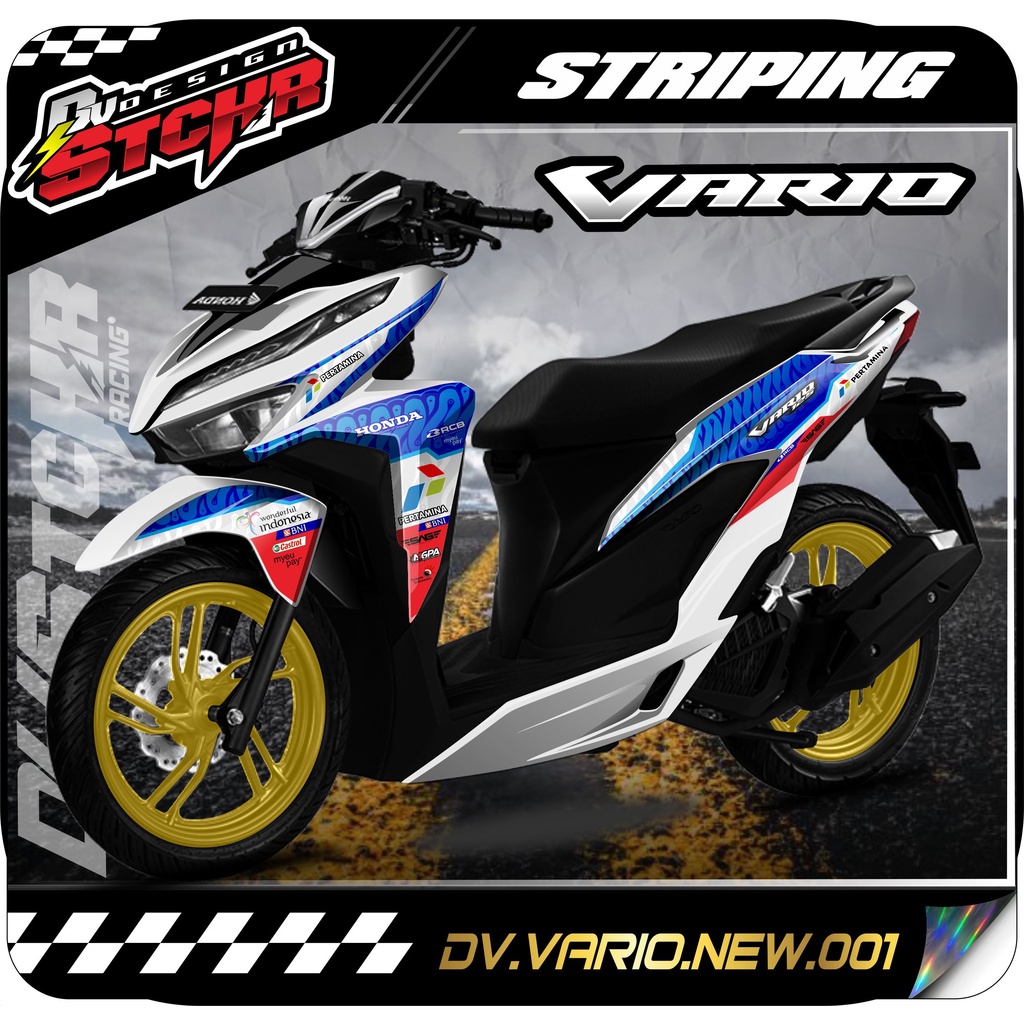 Semifull Click Striping Sticker 125/150 New 2018 2019 2020 Mandalika ...