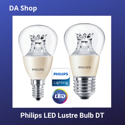 Philips LED Lustre Bulb 4-25W E14 P48 Dimmable ( Warm White ) | Shopee ...