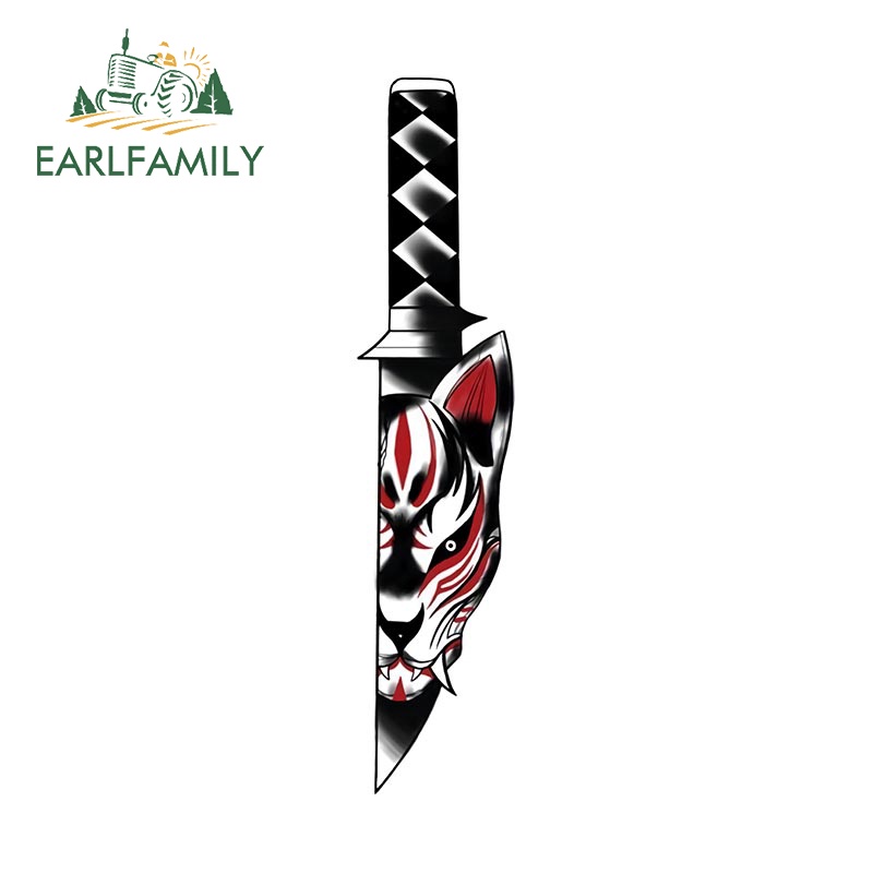 EARLFAMILY 13cm x 2.9cm Japanese Sword Car Stickers Anime Creative ...