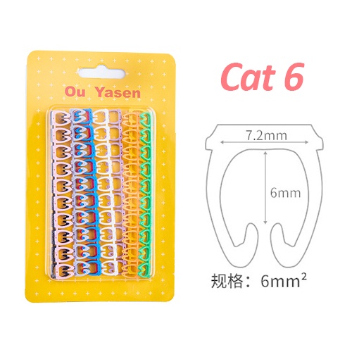 Cable Marking Tags Cable Clips Cable Numbering Tags Sticker for Data ...