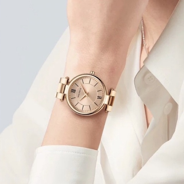 geneva stainless steel fashion gold silver watch for men women Relo ...