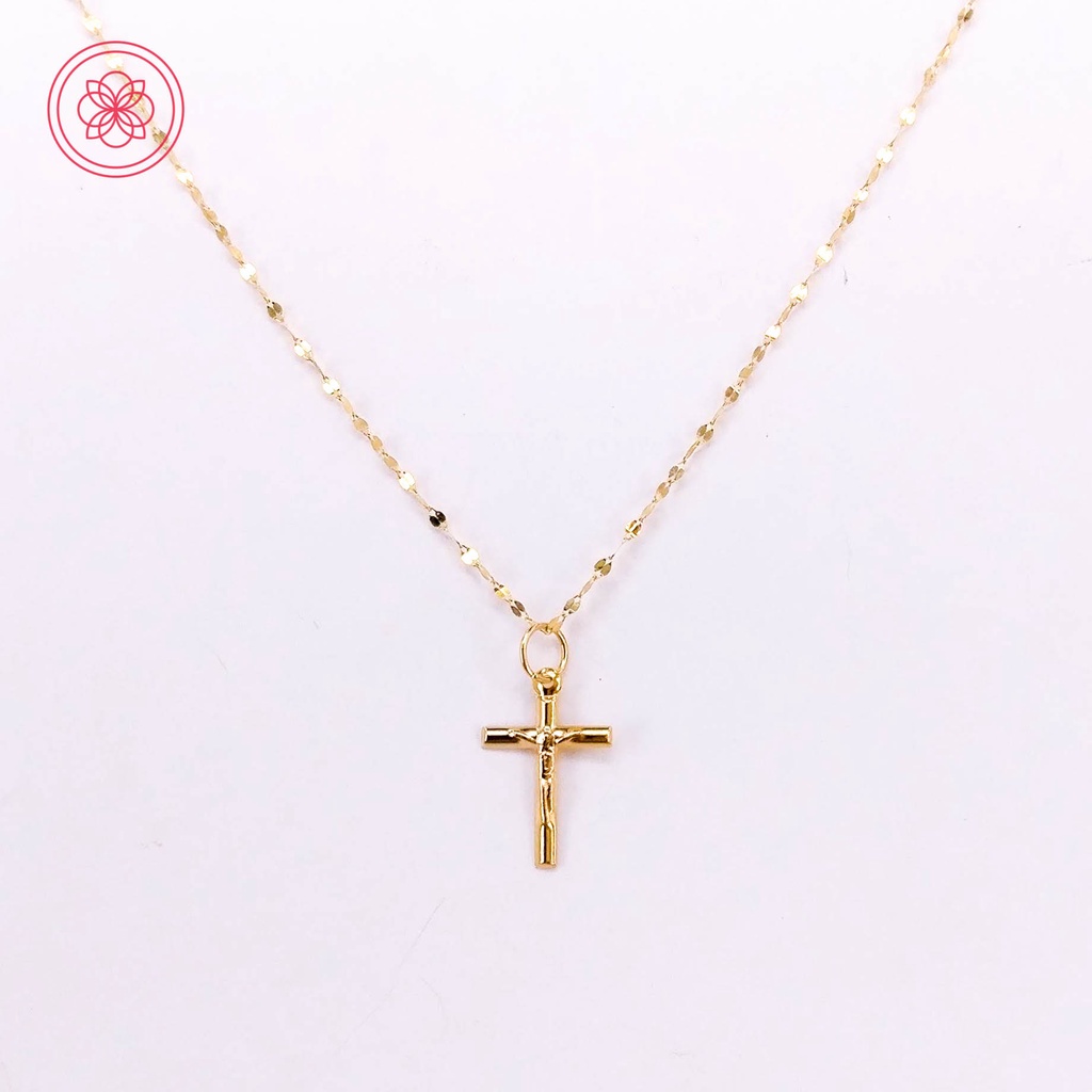 COD PAWNABLE 18k Legit Original Pure Saudi Gold Half Cross Crucifix ...