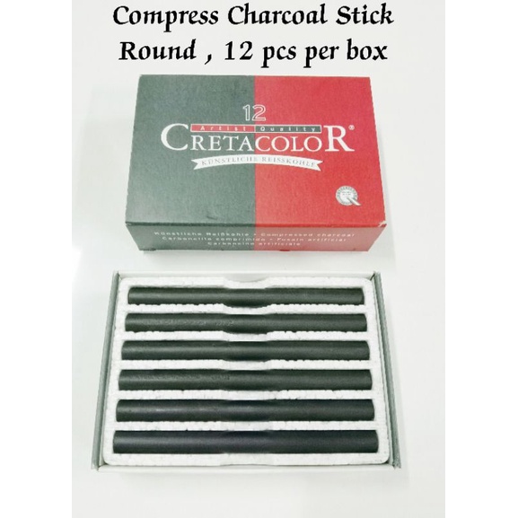 Compress Charcoal Round Stick, 12 pcs per box | Shopee Philippines