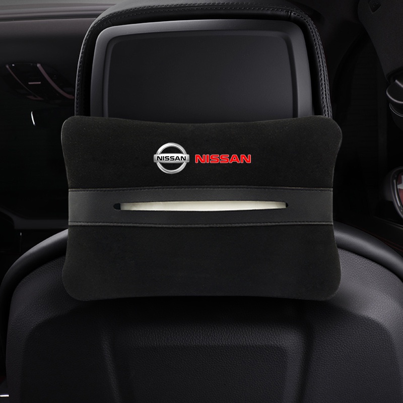 Nissan Car Suede Storage Bag Seat Backrest Tissue Box Auto Interior ...