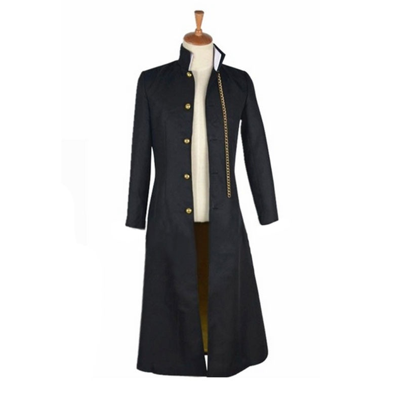 JoJo's Bizarre Adventure Jotaro Kujo Cosplay Costume Black Coat Jacket ...