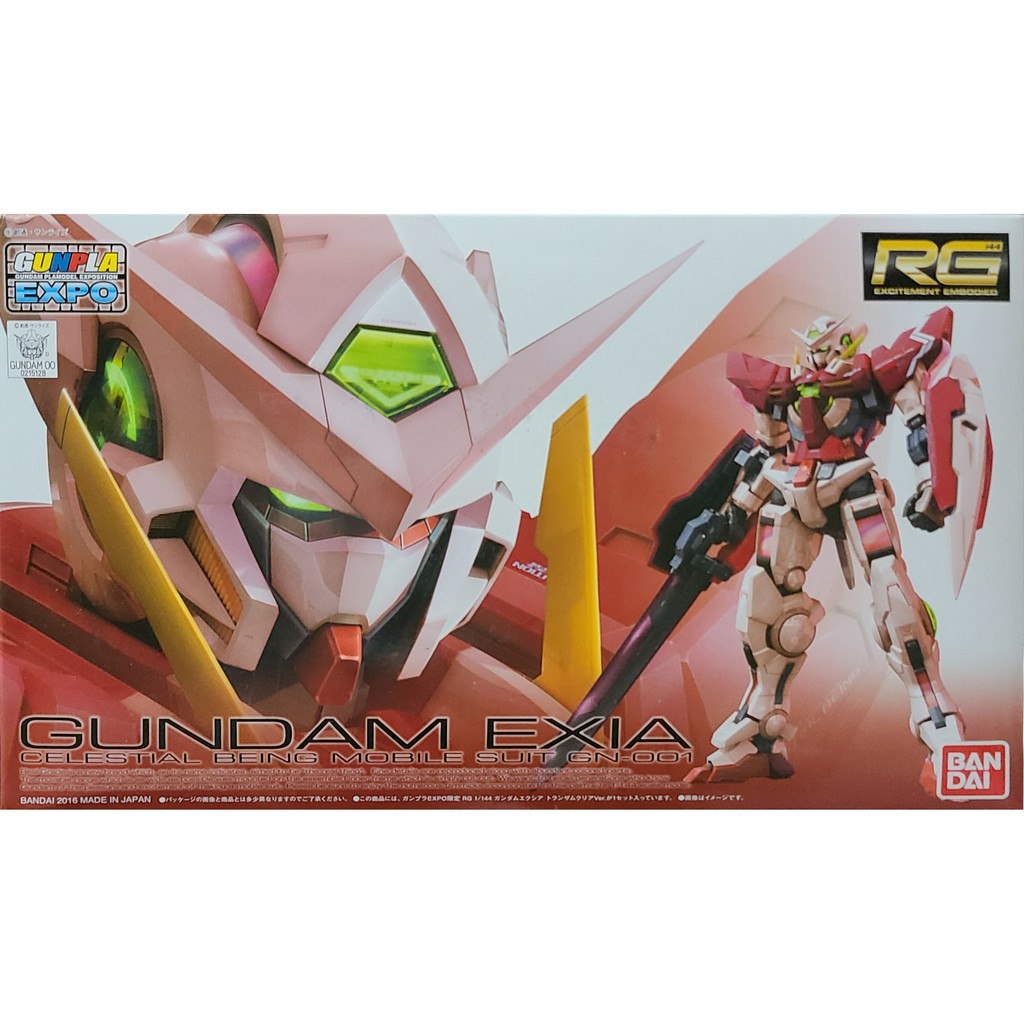 Premium Bandai Gundam RG 1/144 Exia Gundam Trans-Arm EXPO | Shopee ...