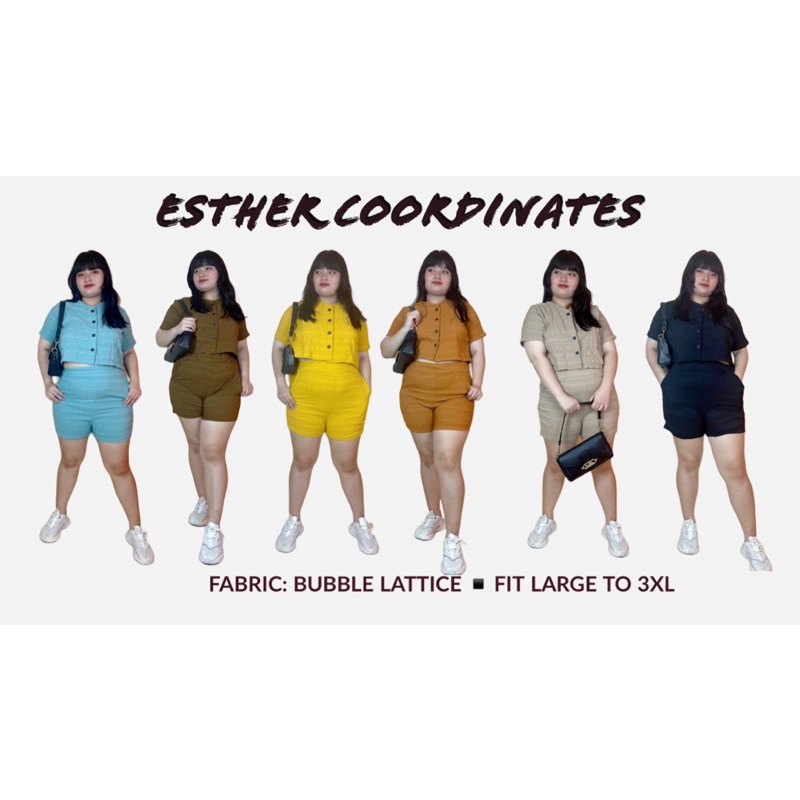 Plus size ester coordinates | Shopee Philippines