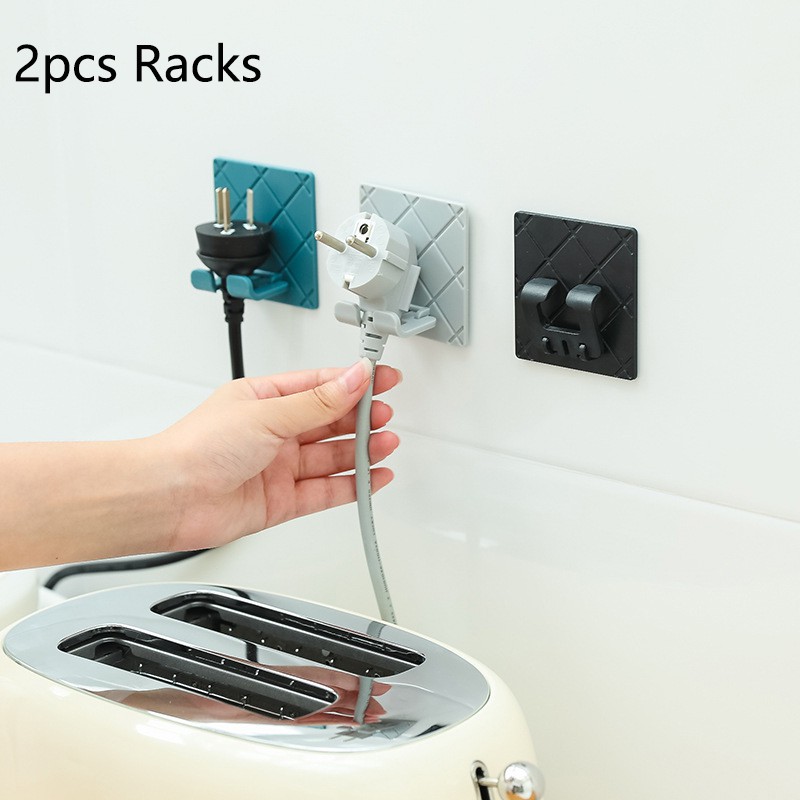 2pcs /set Storage Holders Racks Wall Hanging Hook Saving Racks Self ...