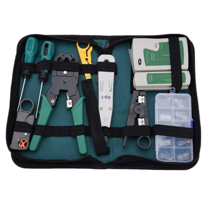 Network Cable Tester Tool Set LAN Utp Stripper Screwdriver RJ45 ...