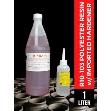 R10-103 Pre-Mixed Polyester Resin 1 kg. / 4 kgs. with 120 cc Imported ...