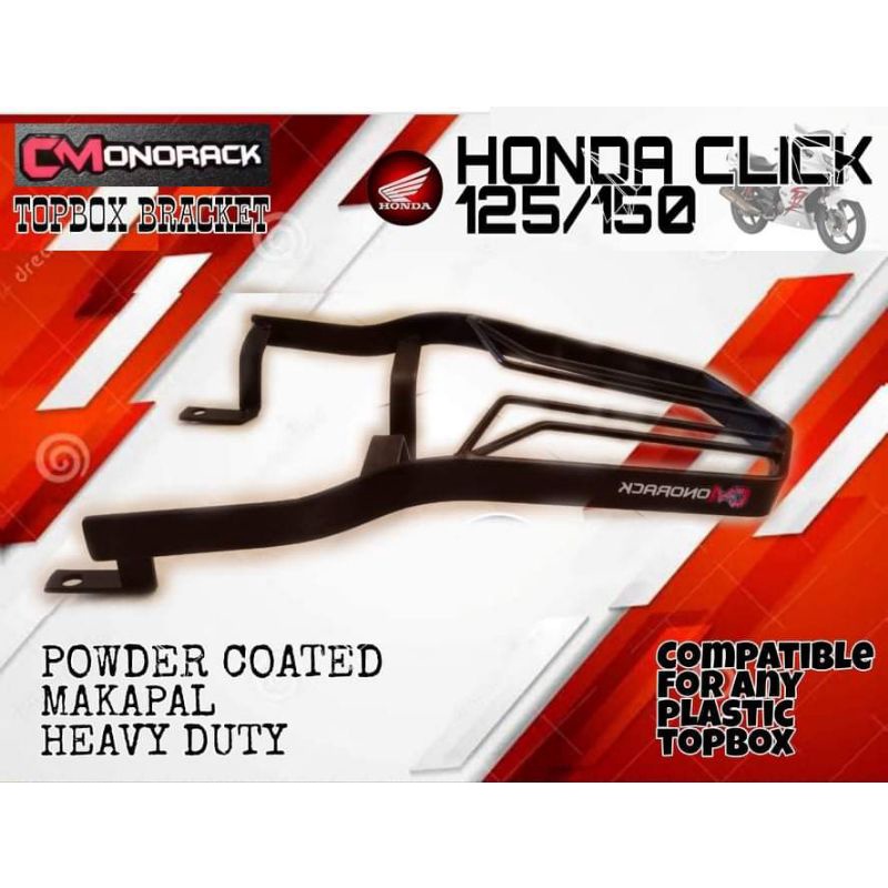 Honda click 125/150 monorack topbox bracket | Shopee Philippines